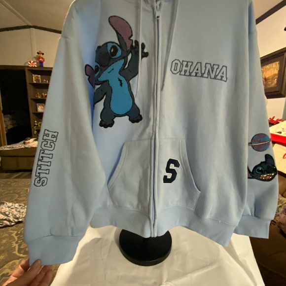 Disney | Jackets & Coats | Disney Stitch Jacket Light Blue | Poshmark